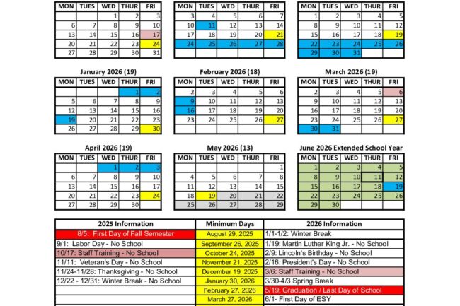 School Calendar 2025.2026 – JM | Haynes Family of Programs